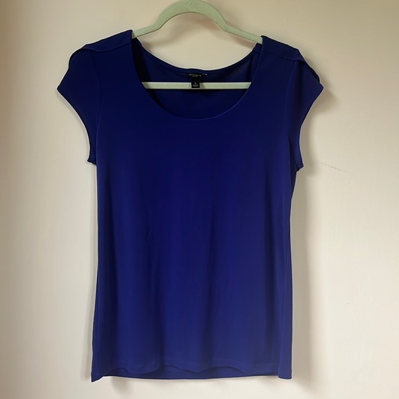 Ann Taylor | Tops | Ann Taylor Split Cap Sleeve Tee In Royal Blue ...